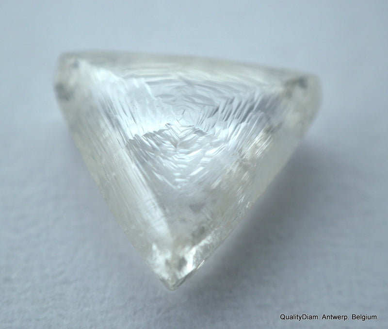 Carat Blue Light And Oblong Rough Diamond Triangular Macle